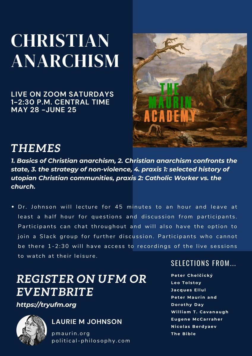 Summer Seminar 2022: Christian Anarchism – Political Philosophy